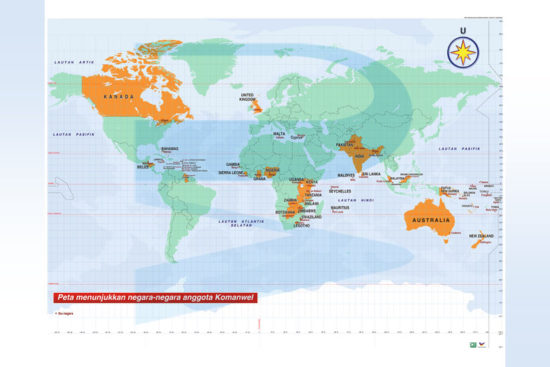 Peta Menunjukkan Negara-negara Anggota Komanwel - Progressive ...