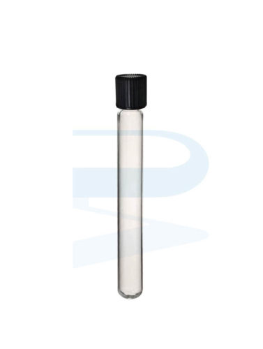 Test Tube w/Bakelite Screw cap & Teflon Liner , Round Bottom, Boro3.3 ...