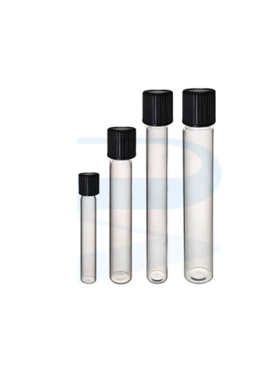 Test Tube w/Bakelite Screw cap & Teflon Liner , Flat Bottom, Boro3.3 ...