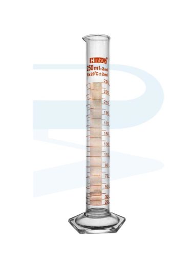 Measuring Cylinder, Amber Scale, Hexagonal Base, HmbG - Progressive ...