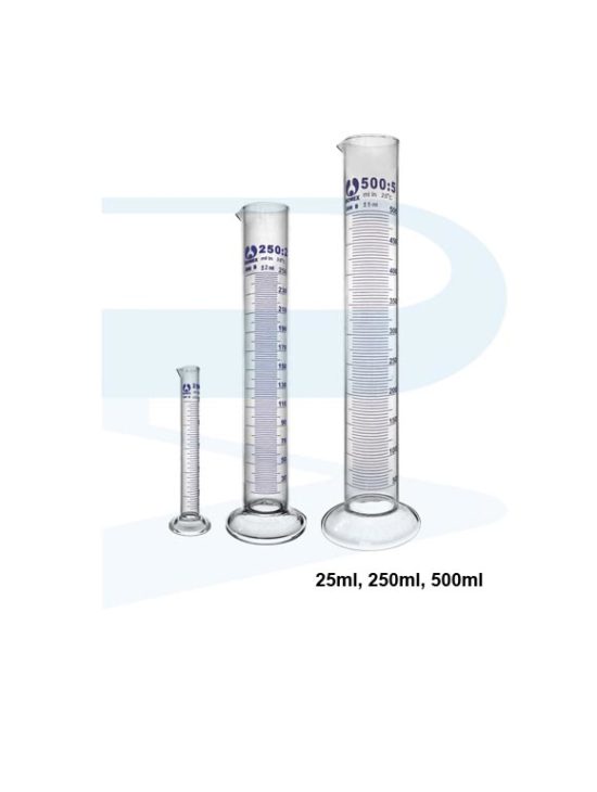Measuring Cylinder, Blue Scale, Round Base, BOMEX - Progressive ...