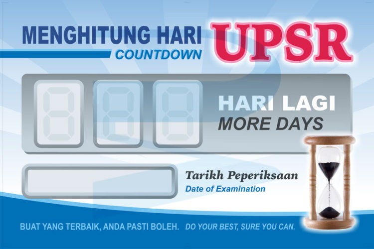 Menghitung Hari (Countdown) UPSR – BM,BI - Progressive Scientific Sdn. Bhd.