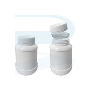 Bottle Wide Neck, HDPE, Round, w/White Lock ScrewCap & Insert ...