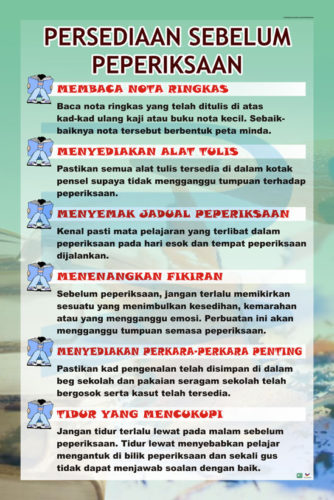 Persediaan Sebelum Peperiksaan - Progressive Scientific Sdn. Bhd.