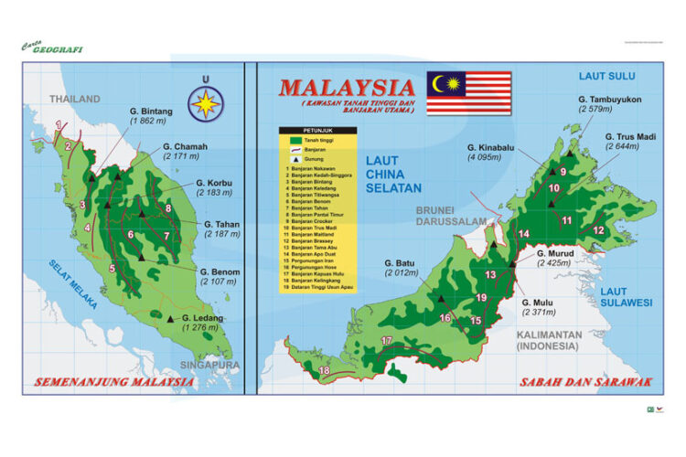 Malaysia (Kawasan Tanah Tinggi Dan Banjaran Utama) - Progressive ...