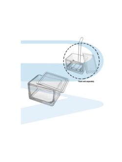 Slide Staining Jar w/lid, for Staining Rack 20 slides Papanicolau type ...