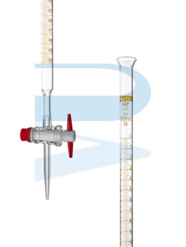 Burette, PTFE stopcock, Class B, Flared Top, HmbG (50ml) - Progressive ...
