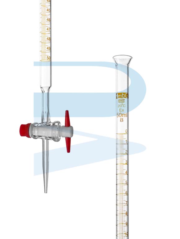 Burette, PTFE stopcock, Class B, Flared Top, HmbG (50ml) - Progressive ...